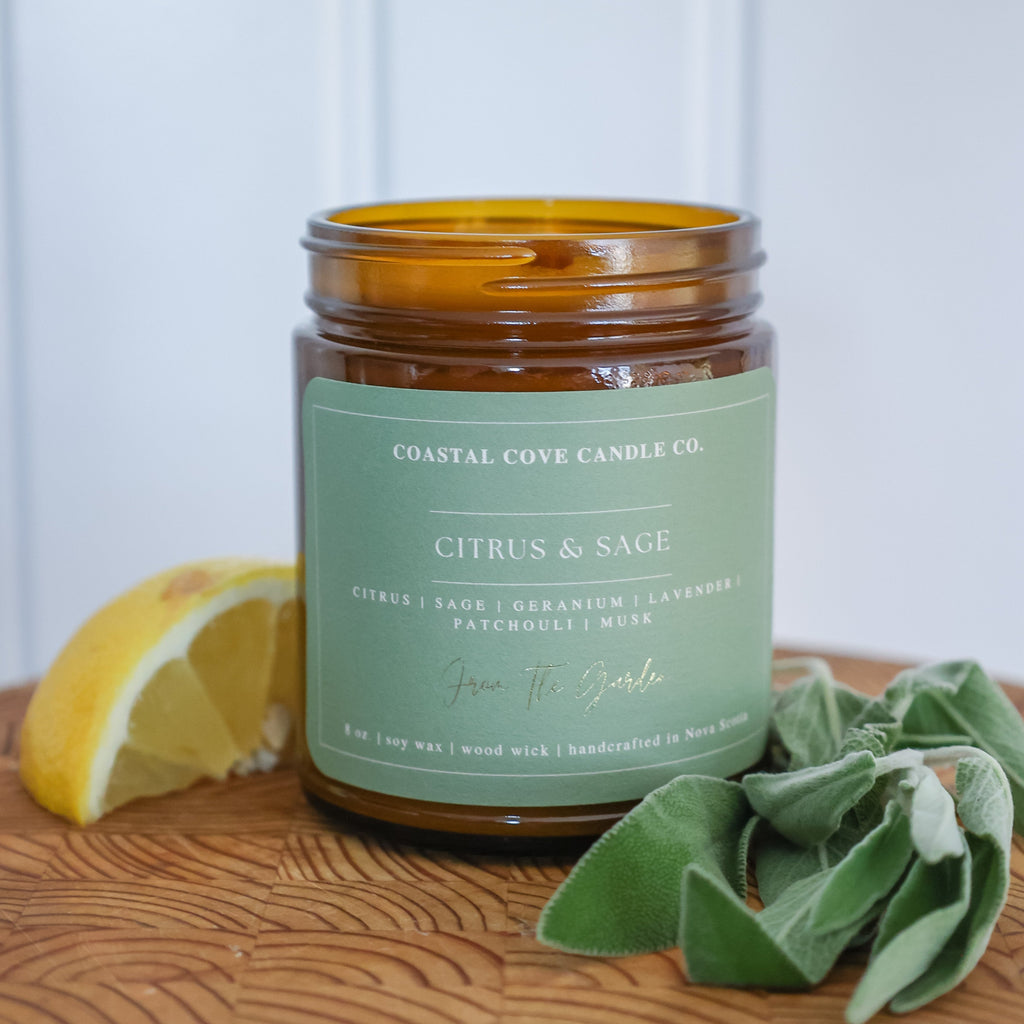 Citrus & Sage 8 oz. – Coastal Cove Candle Company